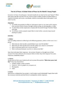 Art of Peace lesson plan 2 | Blue Planet Global Education